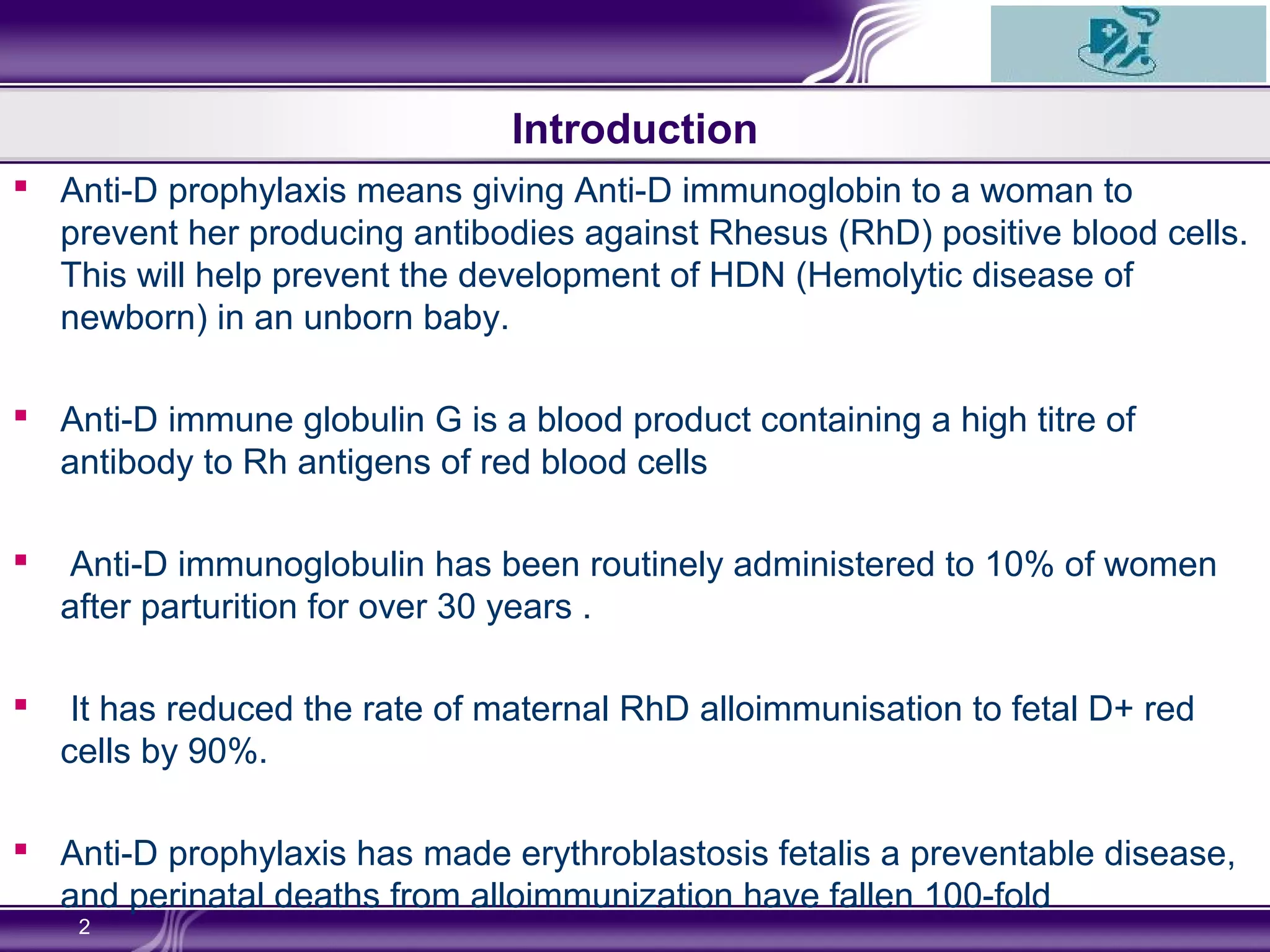Anti D prophylaxis- Dr. Shashikala | PPT