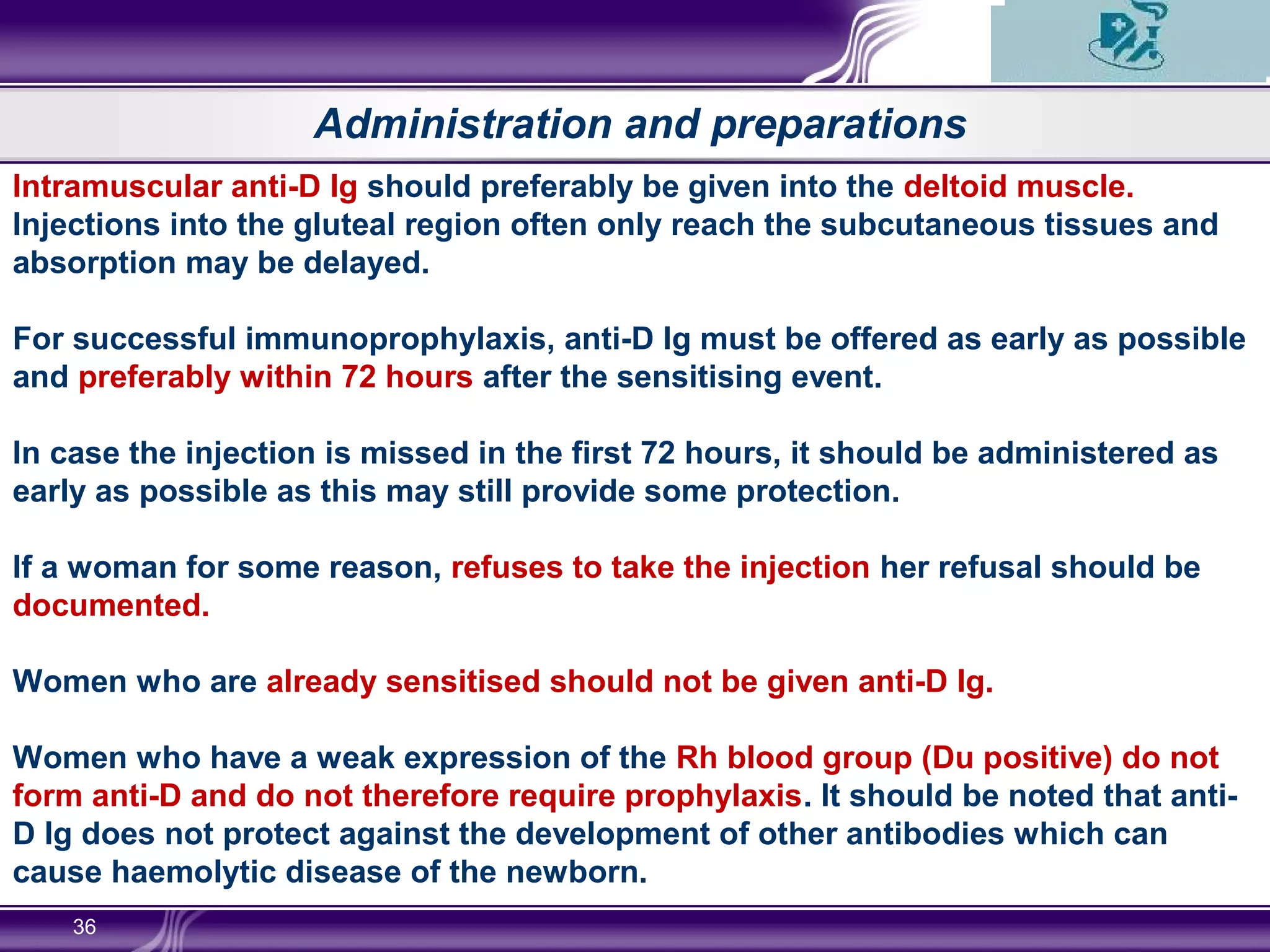 Anti D prophylaxis- Dr. Shashikala | PPT