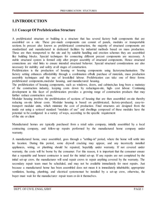 prefabrication structure report | DOCX