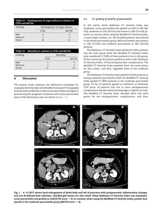 Comparative study of Balthazar Computed Tomography Severity Index and ...