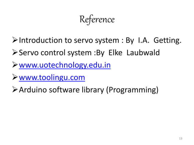SERVO MOTOR CONTROLLER | PPTX | Robotics | Technology & Computing