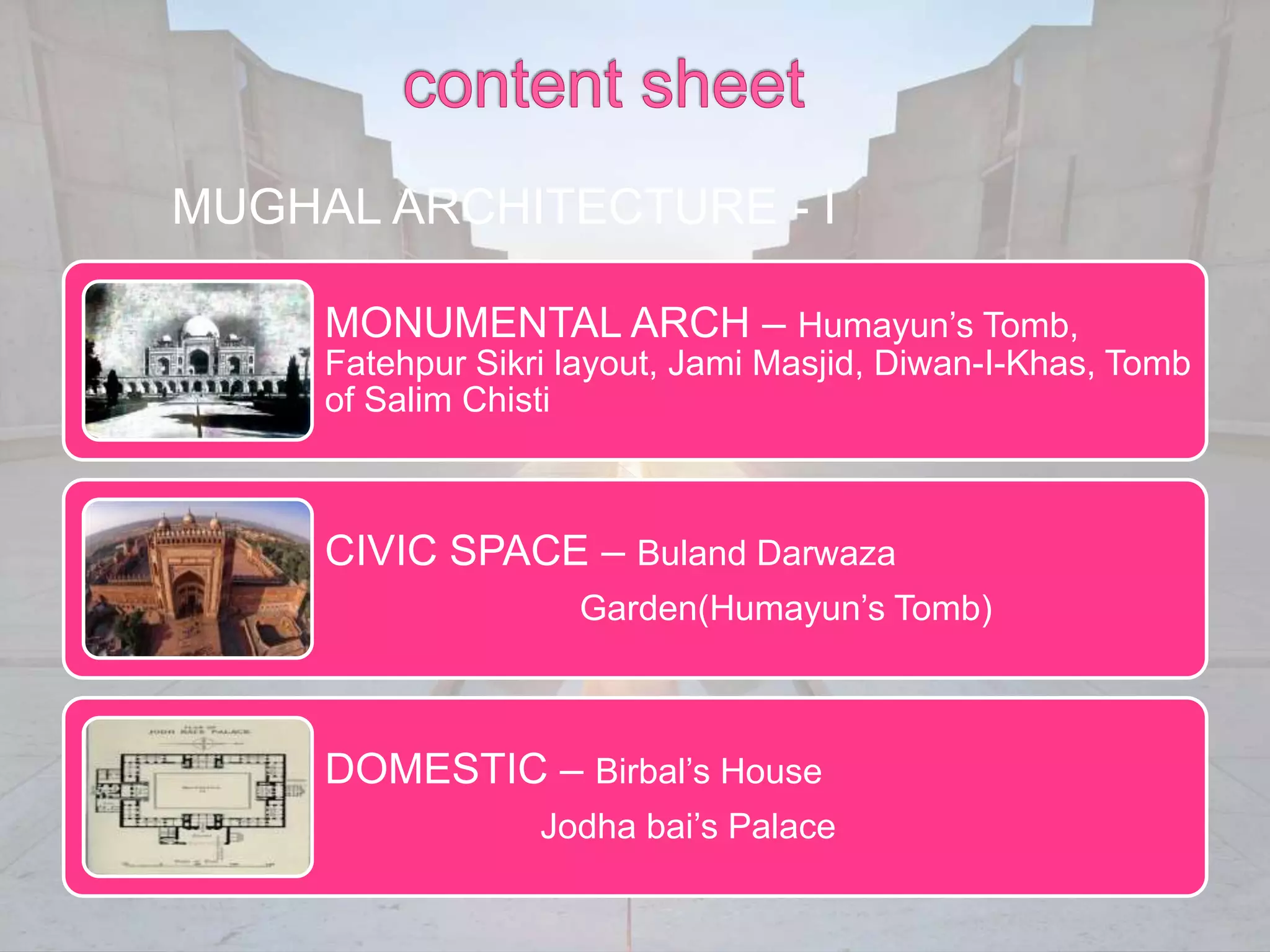 mughal architecture | PPTX