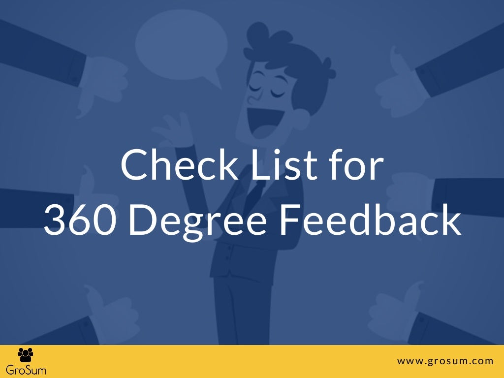 Check List for 360 Degree Feedback | PDF