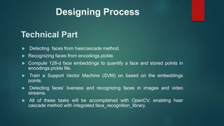 Face Recognition Home Security System(Slide) | PPTX