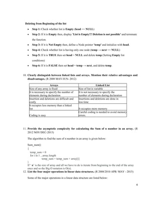 CS8391 Data Structures 2 mark Questions - Anna University Questions | DOC