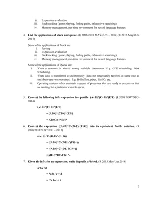 CS8391 Data Structures 2 mark Questions - Anna University Questions | DOC