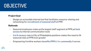 Intranet Design to Streamline Seasonal Staff Recruitment | PPT