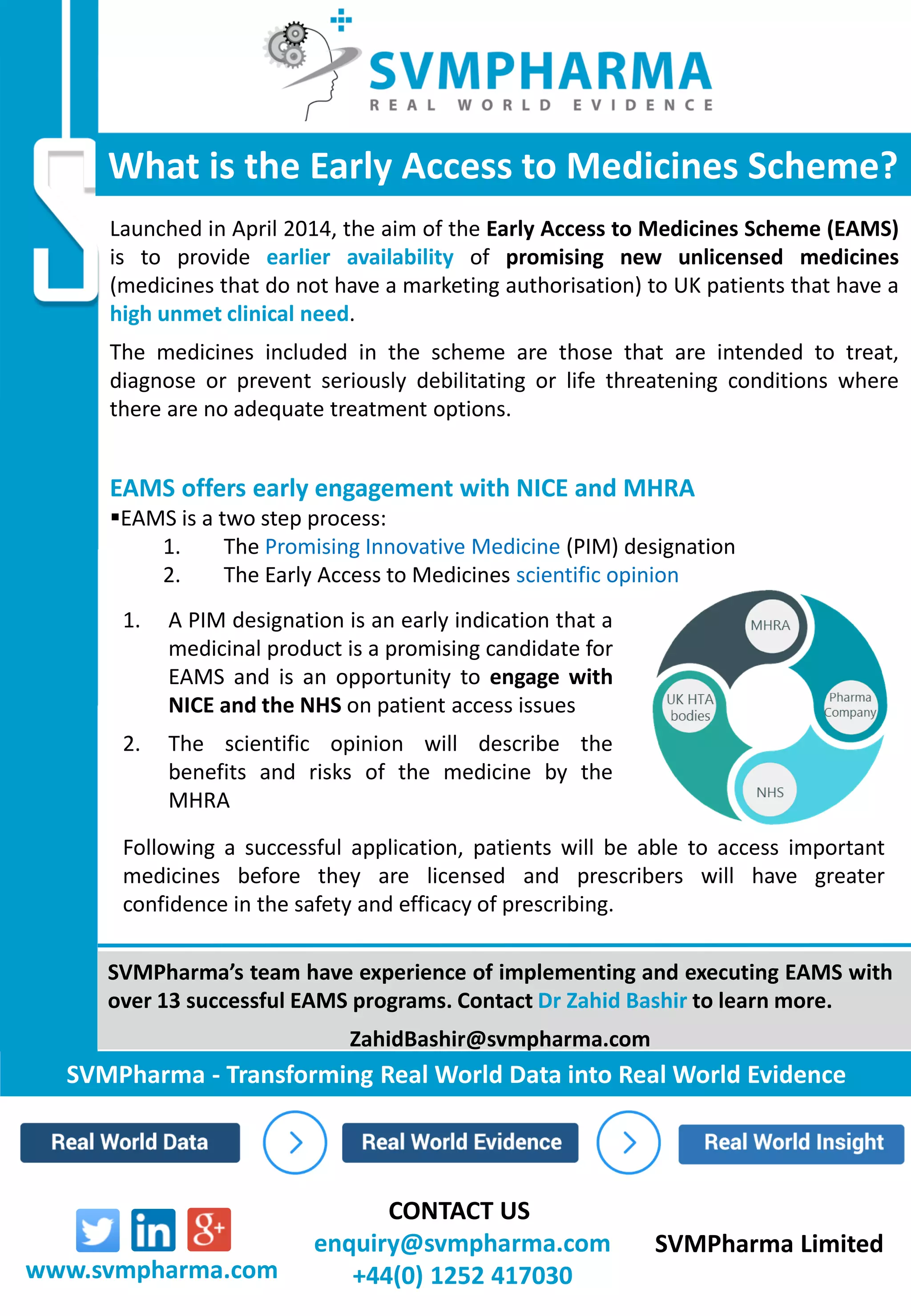 SVMPharma RWE - Early engagement and RWE sources: The Early Access to ...