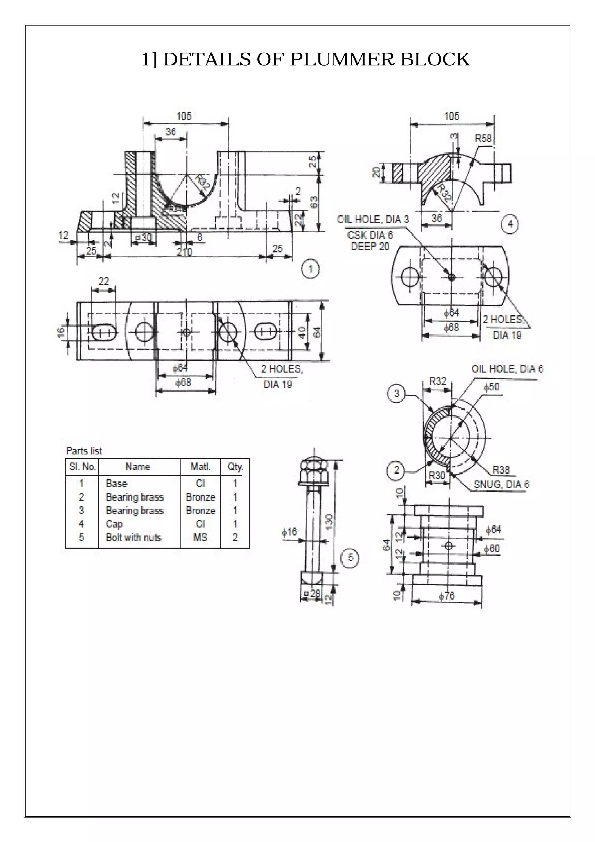 Assembly and Details machine drawing pdf | PDF