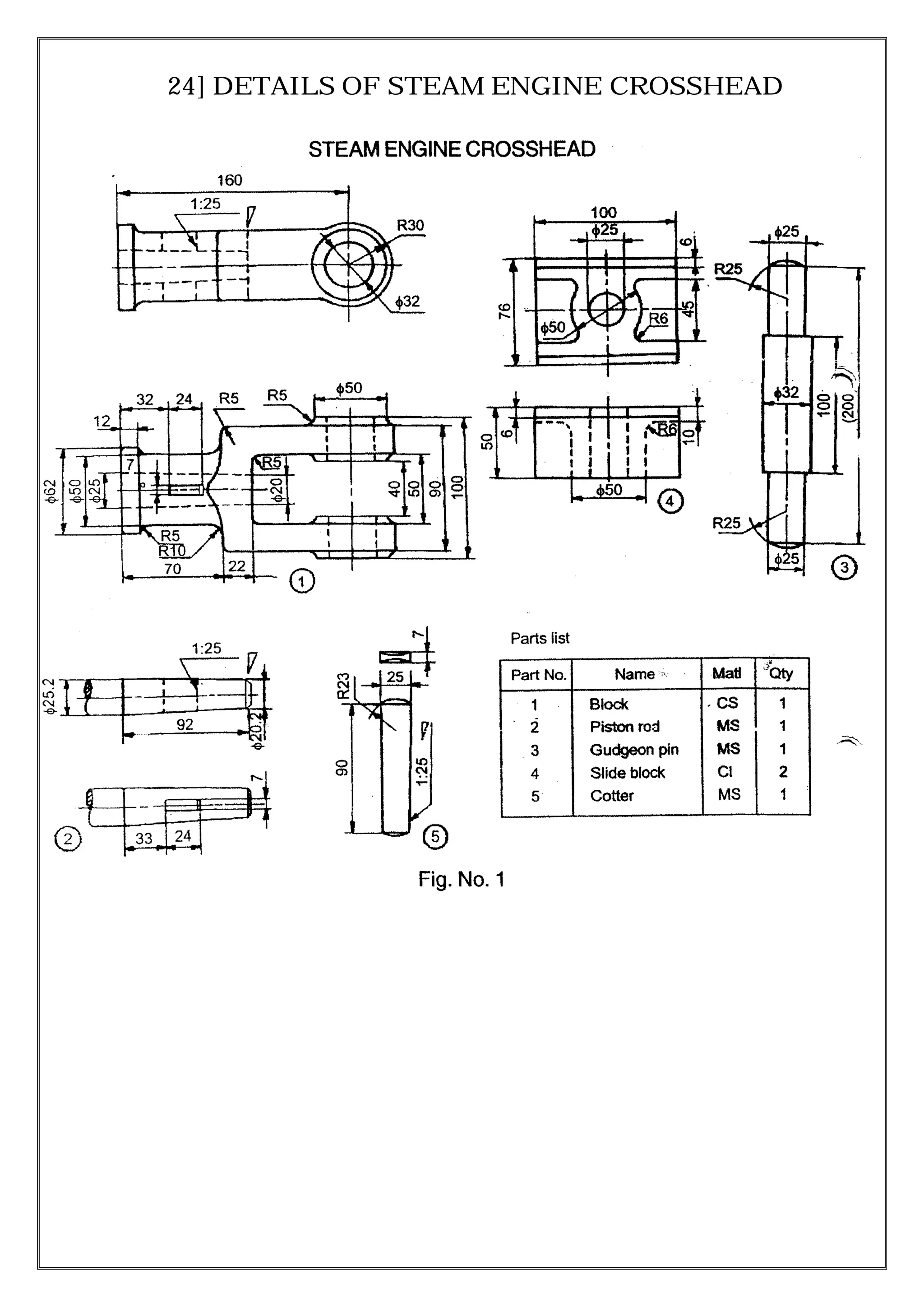 Assembly and Details machine drawing pdf | PDF | Drawing and Sketching ...