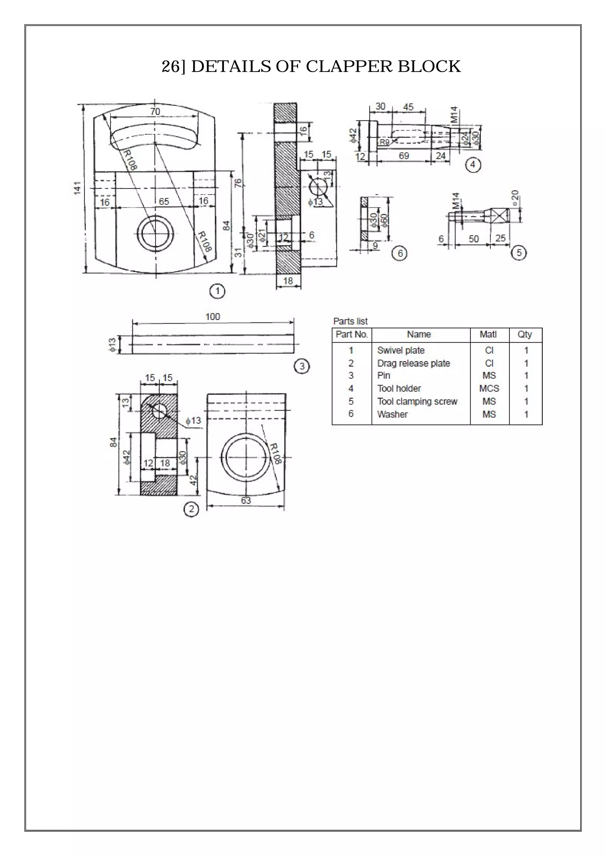 Assembly and Details machine drawing pdf | PDF