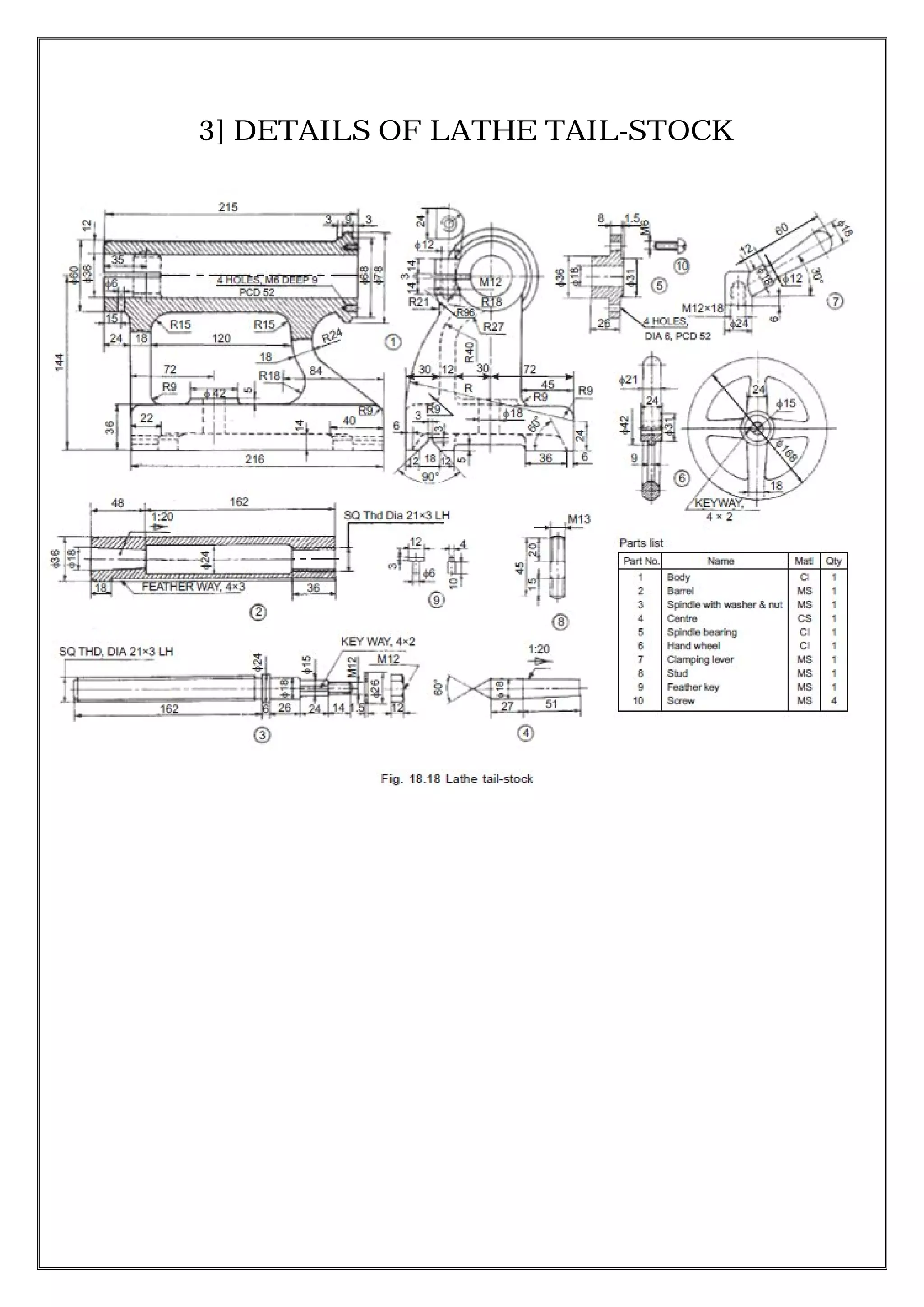 Assembly and Details machine drawing pdf | PDF