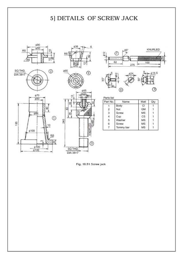 Assembly and Details machine drawing pdf | PDF | Drawing and Sketching ...