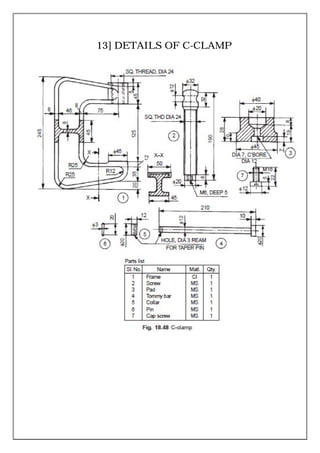 Assembly and Details machine drawing pdf | PDF