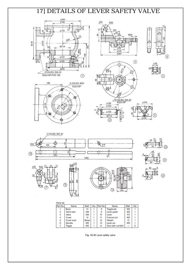 Assembly and Details machine drawing pdf | PDF | Drawing and Sketching ...