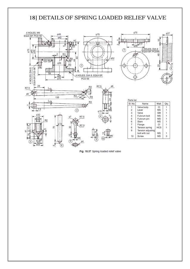 Assembly and Details machine drawing pdf | PDF | Drawing and Sketching ...