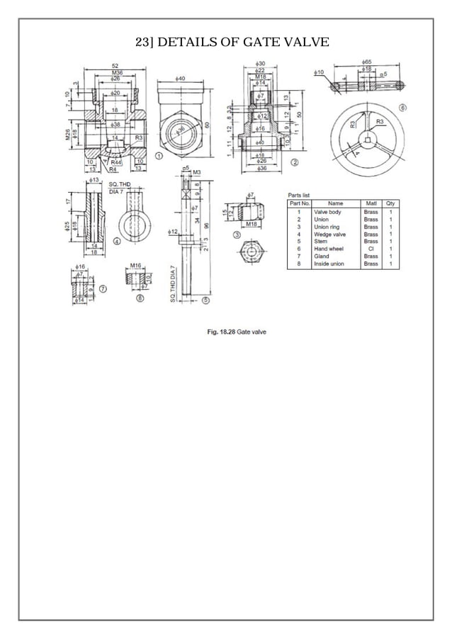 Assembly and Details machine drawing pdf | PDF | Drawing and Sketching ...