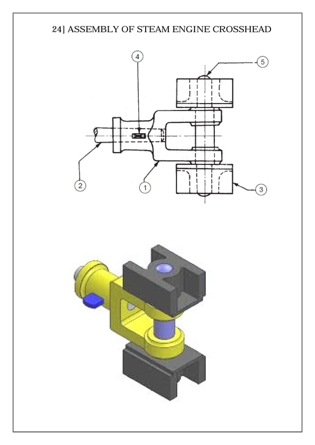 Assembly and Details machine drawing pdf | PDF | Drawing and Sketching ...