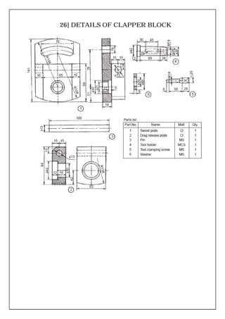 Assembly and Details machine drawing pdf | PDF