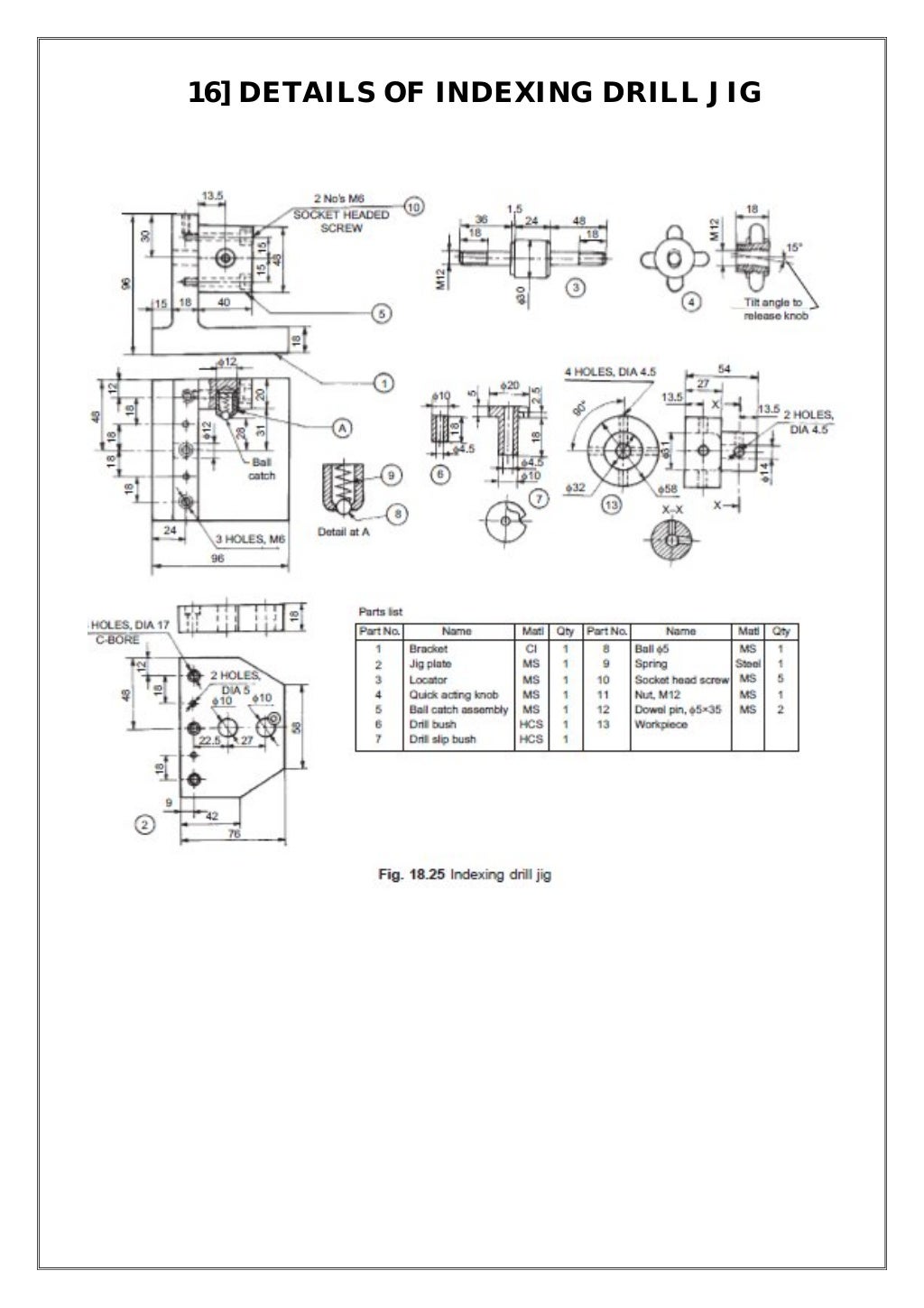 Assembly and Details machine drawing pdf