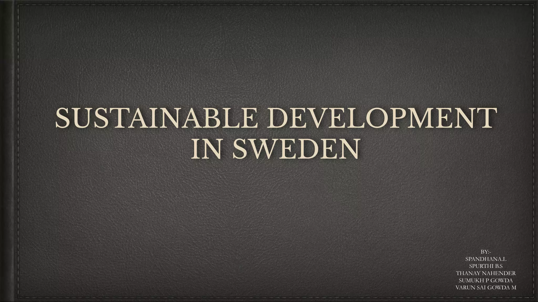 Sustainable Development In Swedan | PDF
