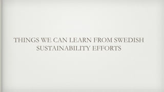 Sustainable Development In Swedan | PDF