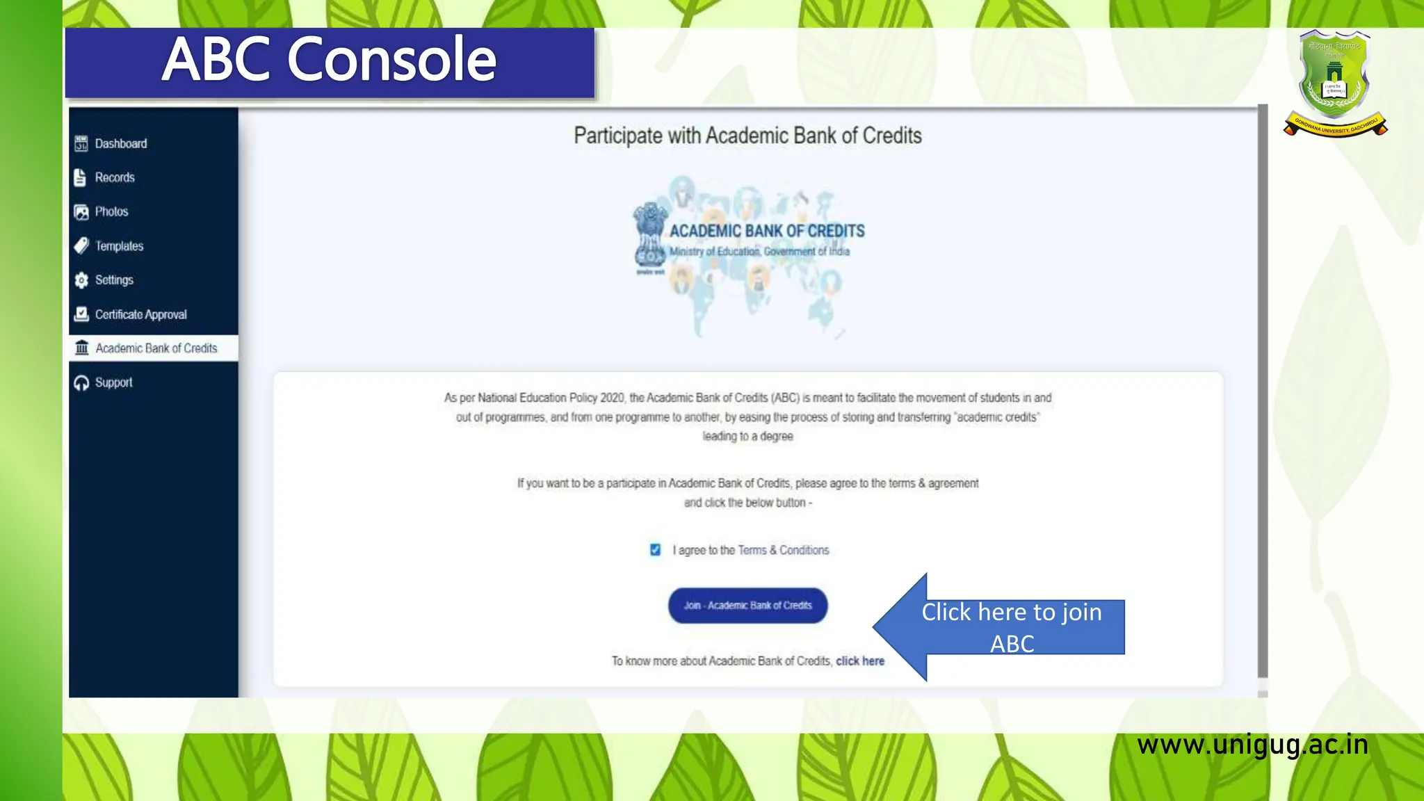academic bank of credits power point presentation | PPTX