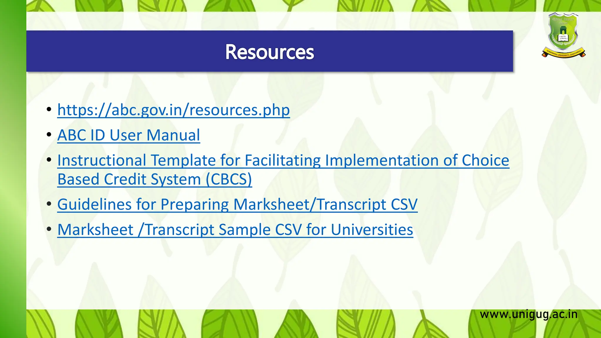 academic bank of credits power point presentation | PPTX