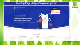 academic bank of credits power point presentation | PPTX