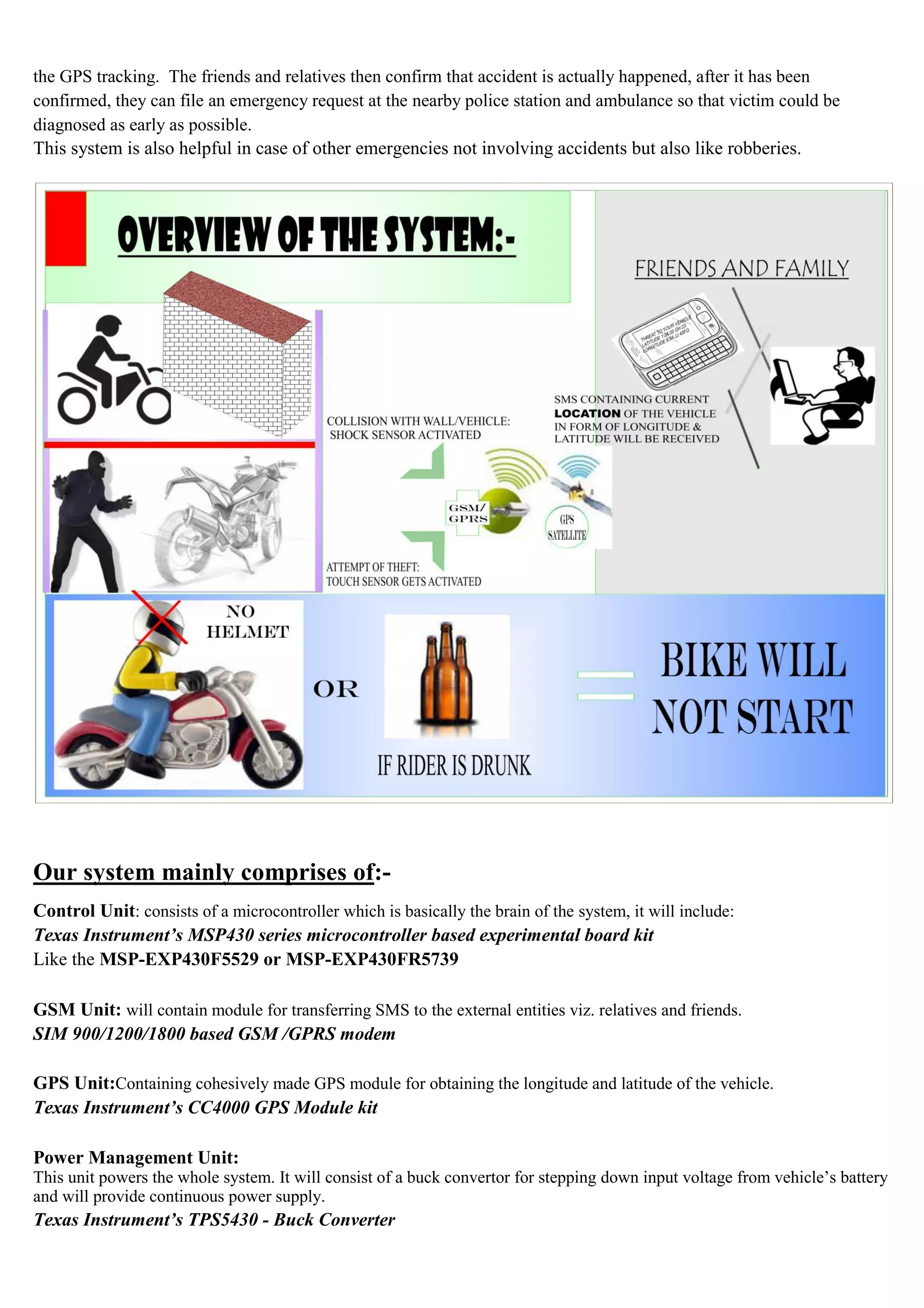 Automated Security and Rider Safety System for two wheelers | PDF