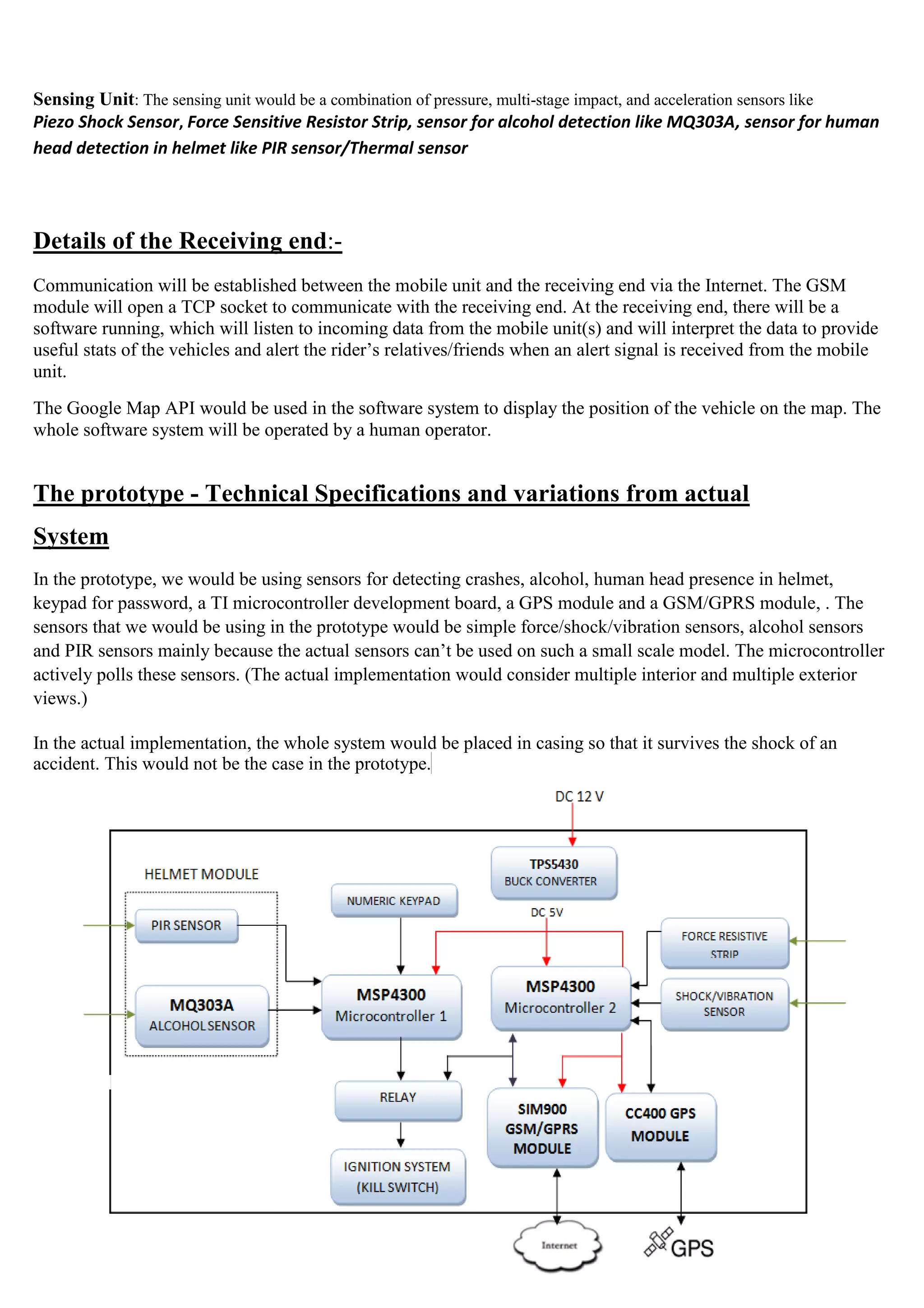 Automated Security and Rider Safety System for two wheelers | PDF