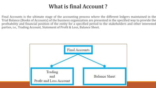 Final account, Balance sheet , trading ac , profit & loss ac | PPT