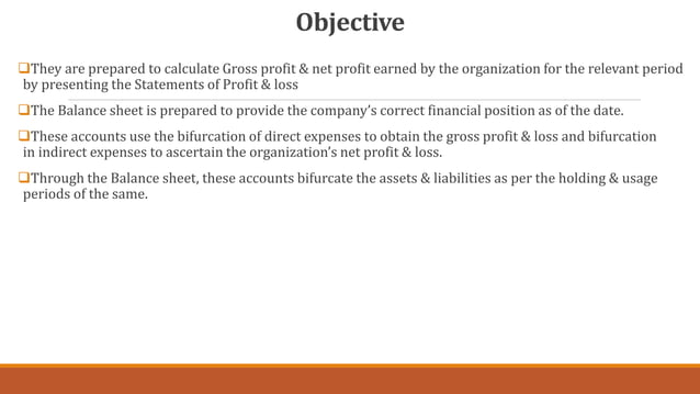 Final account, Balance sheet , trading ac , profit & loss ac | PPT
