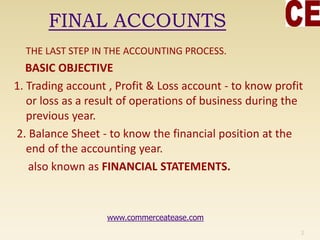 Final Accounts | PDF