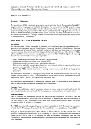 All Saints Marlow Annual Report and Accounts | PDF