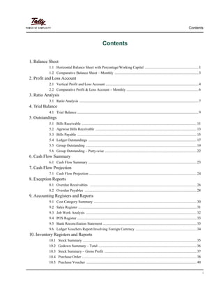 Final account statements from tally.erp 9 | Tally TDL | Fixed Asset ...