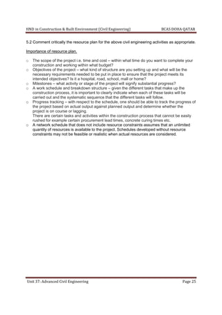 Unit 37: Advanced Civil Engineering | PDF | Civil Engineering Industry ...