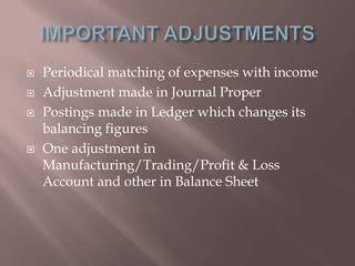Final Accounts adjustments | PPT