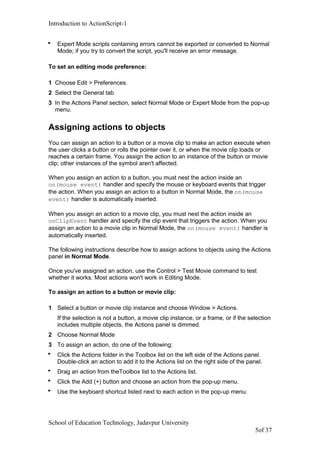 Final action script | PDF