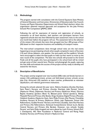 Final Activity Report: Juba Primary Schools Mini Competition (JPSMC ...