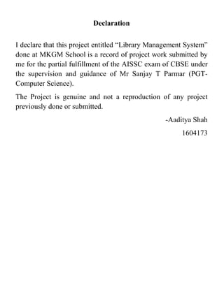 Library Management System | DOCX