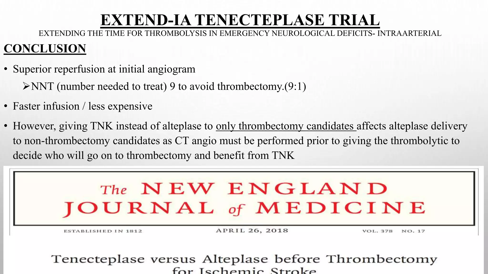 Recent Advances In Thrombolysis In Stroke Patient | PPTX