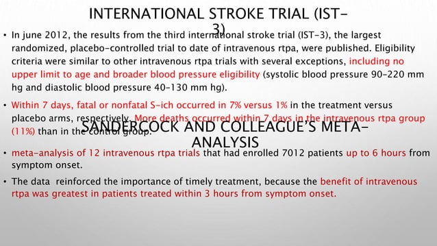 Recent Advances In Thrombolysis In Stroke Patient | PPTX
