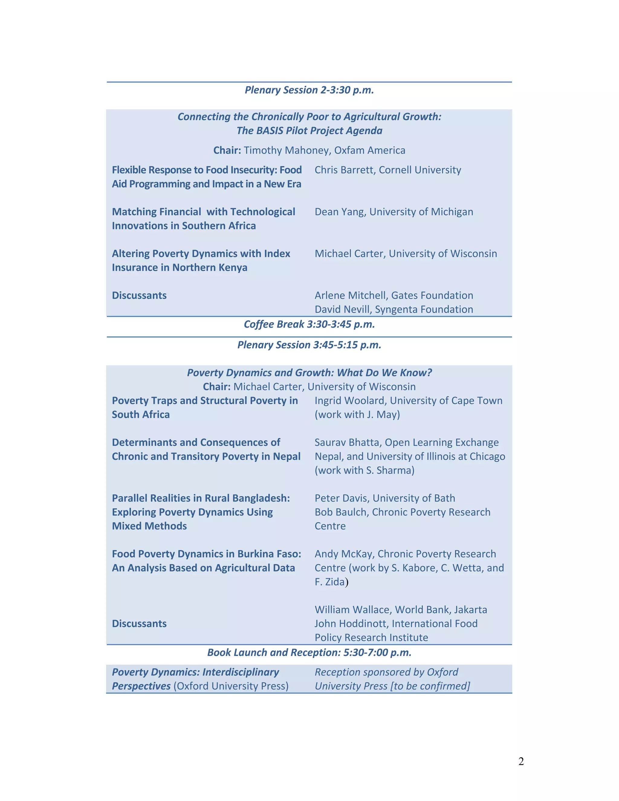 Escaping Poverty Traps: Connecting the Chronically Poor to Economic ...