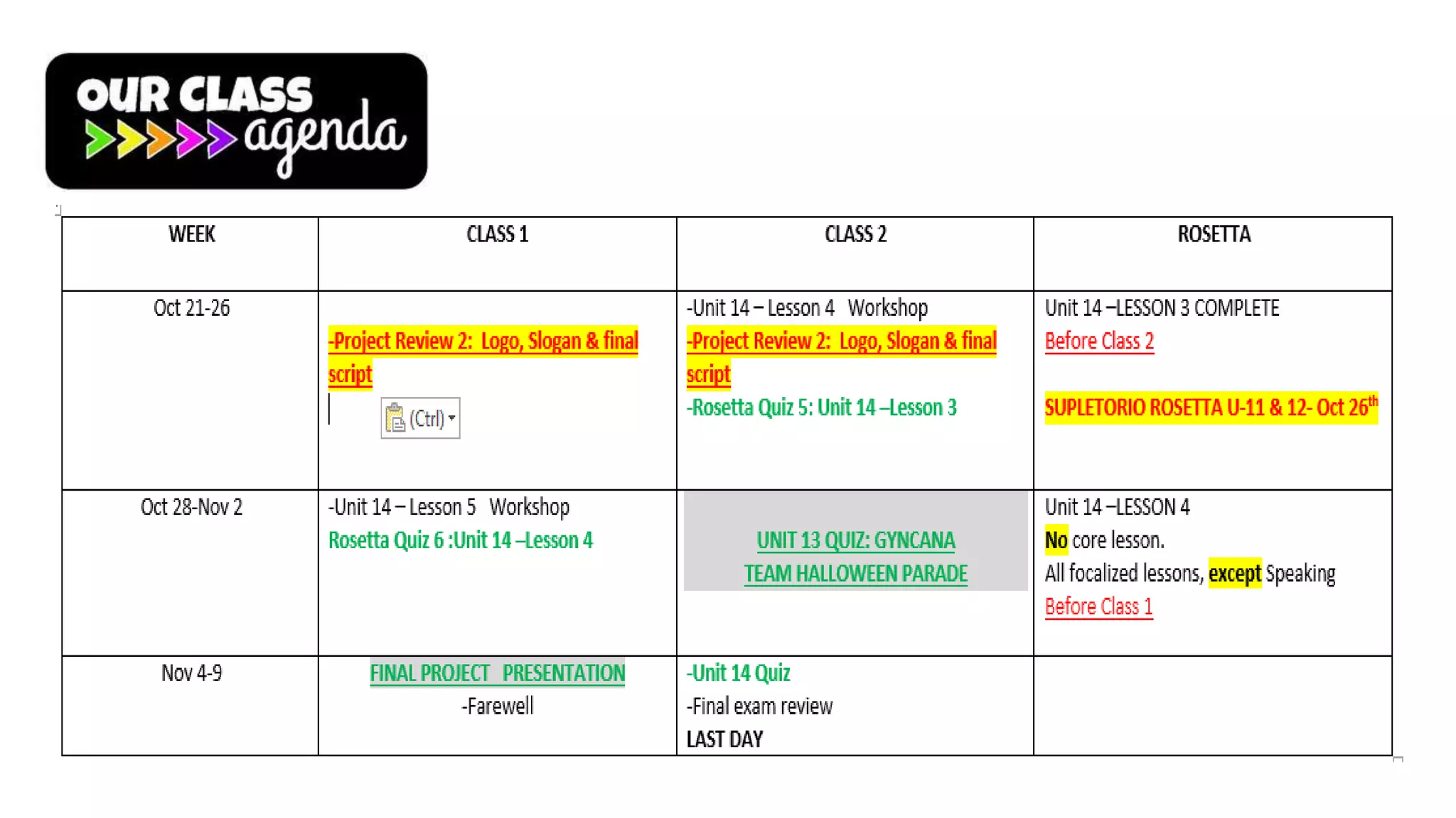 Final agenda 2 a oct 21 | PPT