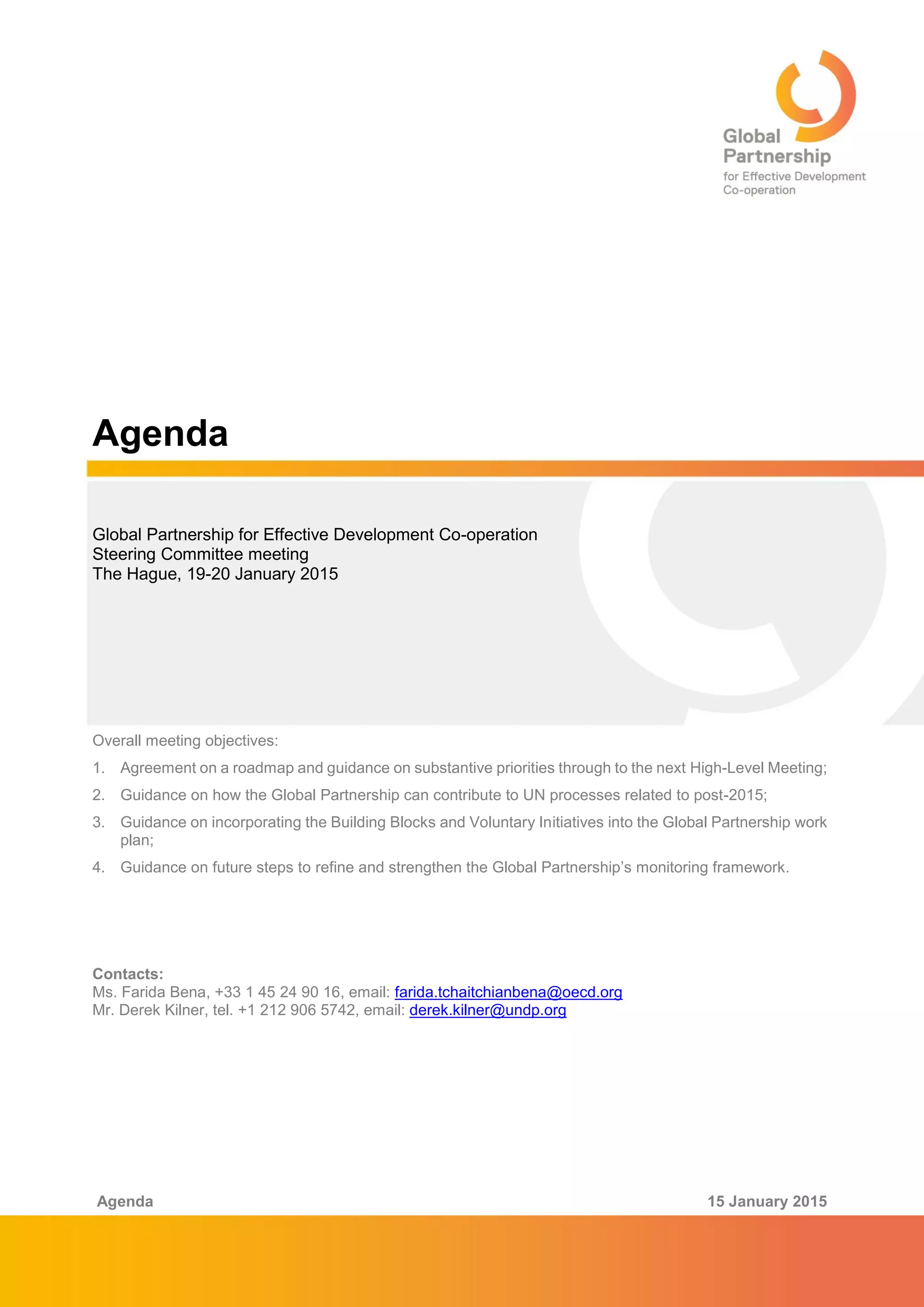 Final Agenda - Steering Committee Meeting | PDF
