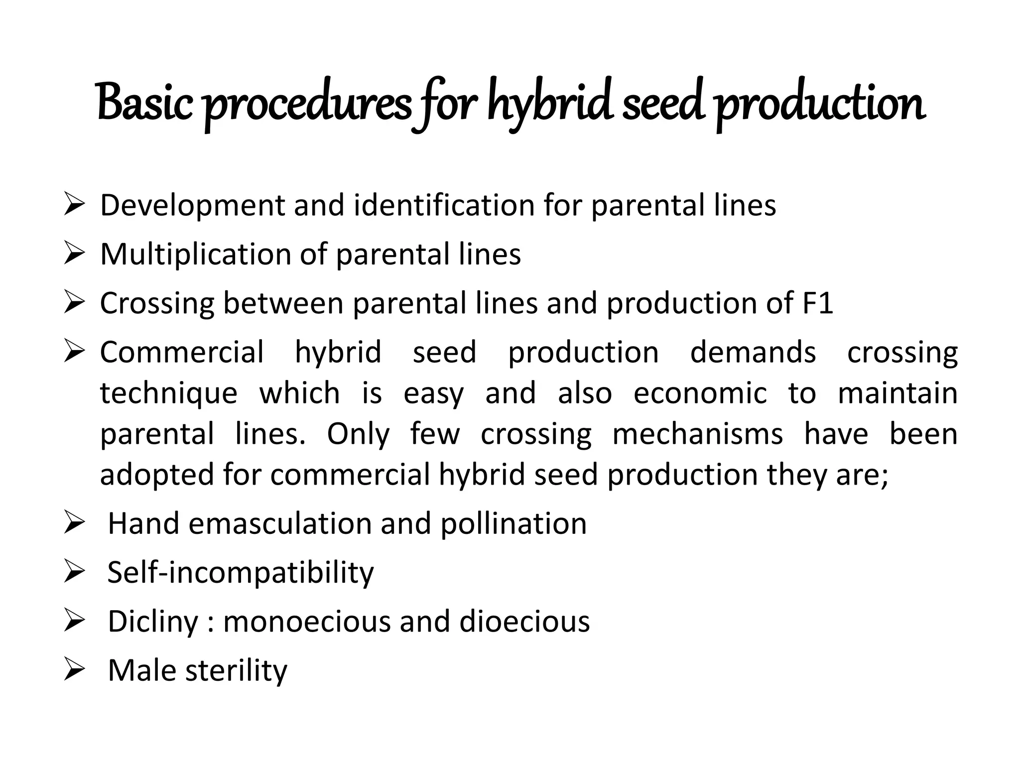 Hybrid seed technology | PPTX