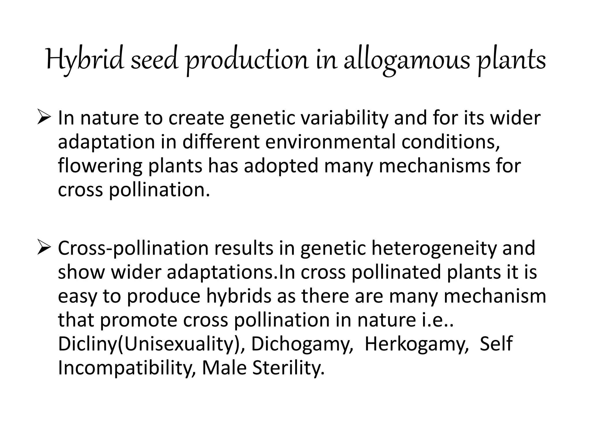 Hybrid seed technology | PPTX