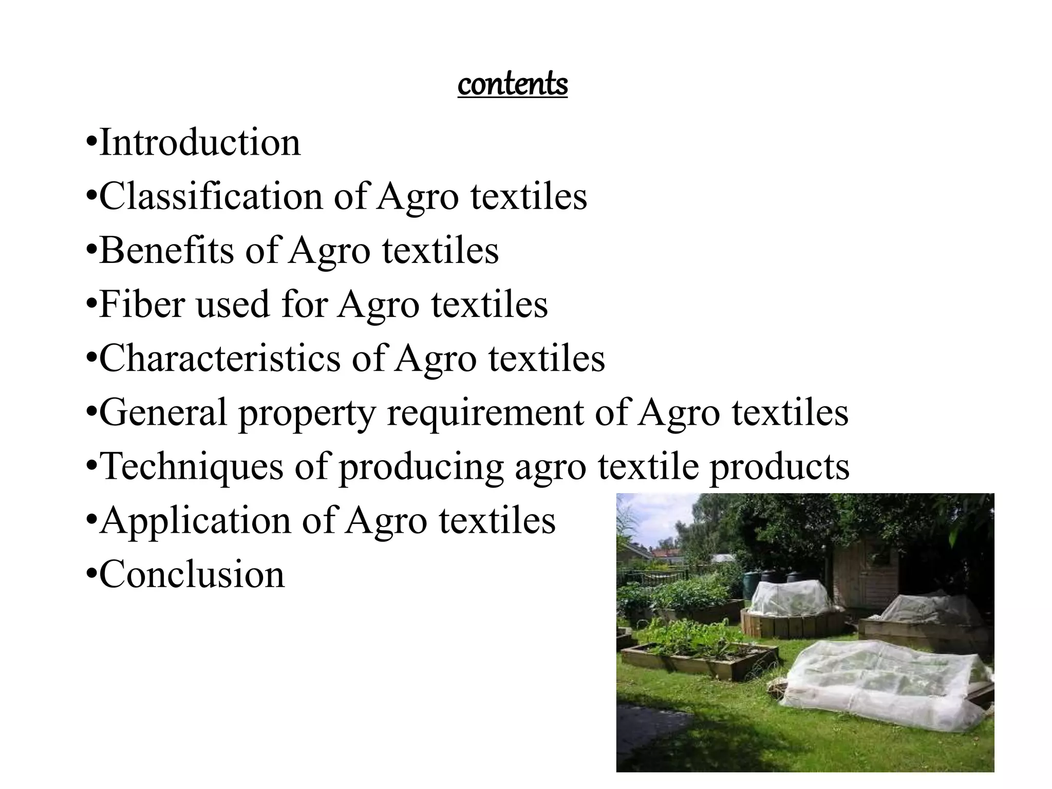 Agro textile | PPTX