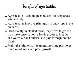 Agro textile | PPTX